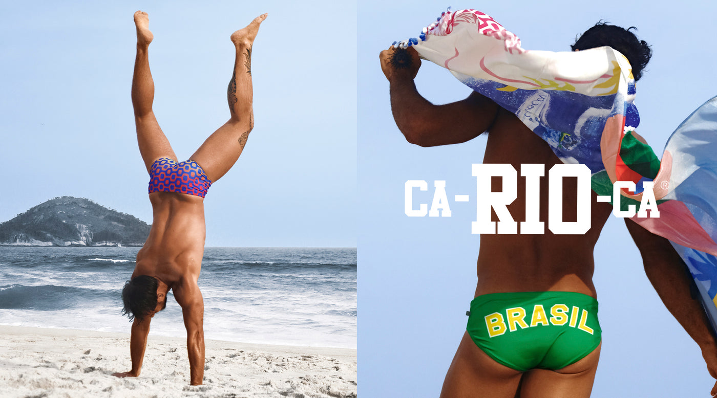 CA-RIO-CA Sunga Fatos de Banho | Roupa de praia para homens | Shorts de ...